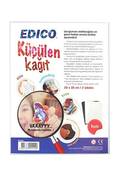 Edico Halsa Küçülen Kağıt 20 x 26 cm Buzlu 2'li Paket