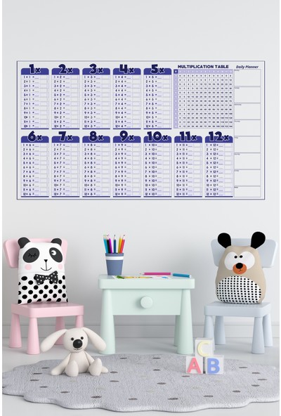 Evbuya İngilizce Çarpım Tablosu - Kendiliğinden Tutunan Kağıt