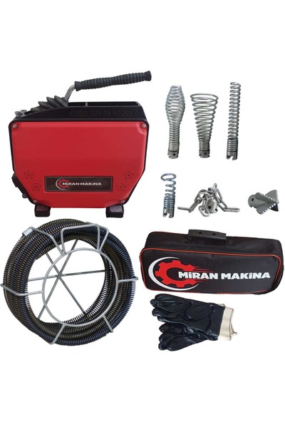 Miran Tıkalı Kanal Gider Açma Makinesi Mini Set