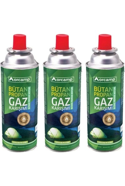 Orcamp Valfli Gaz Kartuşu 3'lü Set 227 gr Orcamp Valfli Gaz Kartuşu 3'lü Set 227 gr