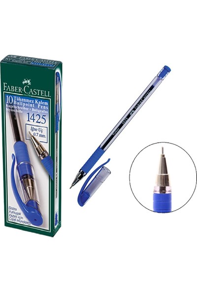 Faber-Castell 1425 Tükenmez Kalem Mavi 0,7 mm 10'lu