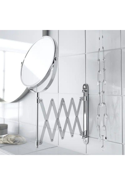 Ikea Frack Ayna Paslanmaz Çelik Büyüteçli Uzayabilen 17 cm