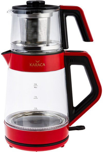 Karaca Retro Kırmızı Cam Led Işıklı Çay Makinesi