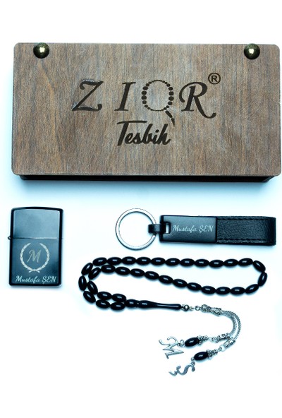 Ziqr Tesbih Kö01 Erkek Kişiye Özel Seti Tesbih Anahtarlık Çakmak Ahşap Kutu Ziqr Tesbih Kö01 Erkek Kişiye Özel Seti Tesbih Anahtarlık Çakmak Ahşap Kutu