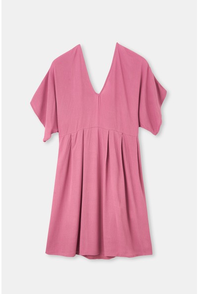 Dagi Lila Krınkıl Elbise Pareo