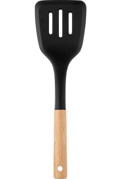 Klt Ahşap/silikon Delikliı Spatula Klt Ahşap/silikon Delikliı Spatula