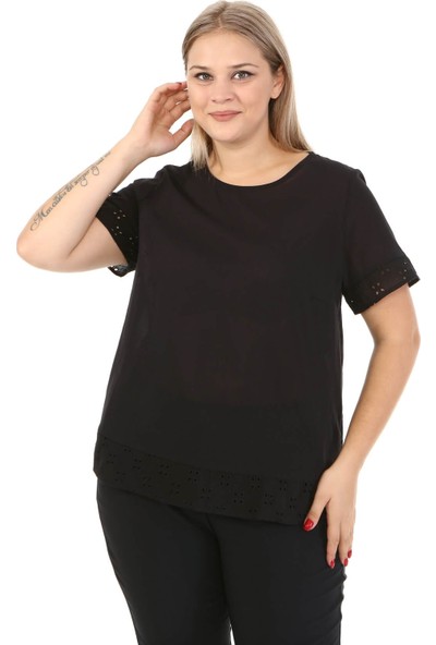 Myline Kol ve Etek Ucu Fistolu Bluz