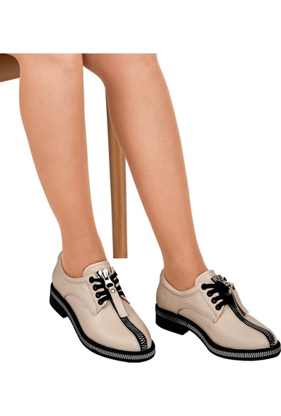 Moosefield Hakiki Deri Bej Kadın Ayakkabı Moosefield Hakiki Deri Bej Kadın Ayakkabı