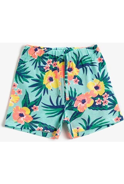 Koton Kız Çocuk Tropikal Desenli Şort