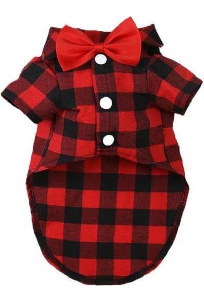 Pipifren Yeni Köpekler Için Ekoseli Gömlek