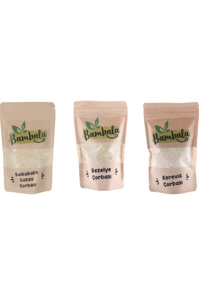 Bambala 3'lü - Glutensiz Sebze ve Bakliyatlar!