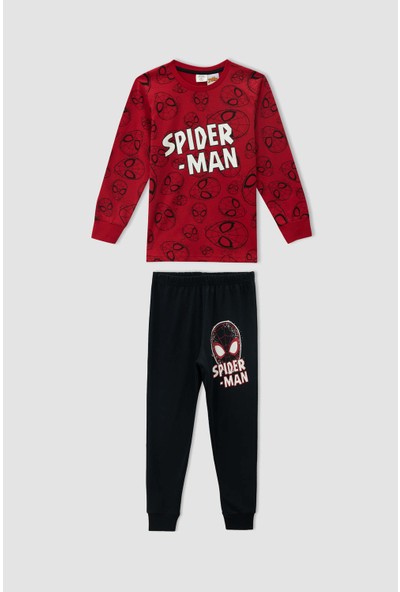 DeFacto Erkek Çocuk Spider Man Lisanslı Uzun Kollu Pijama Takım W3749A621Au