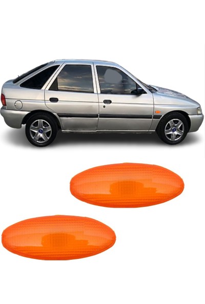 CRN Ford Escort Çamurluk Sinyal Lambası Sağ ve Sol 2 Adet Sarı CRN Ford Escort Çamurluk Sinyal Lambası Sağ ve Sol 2 Adet Sarı