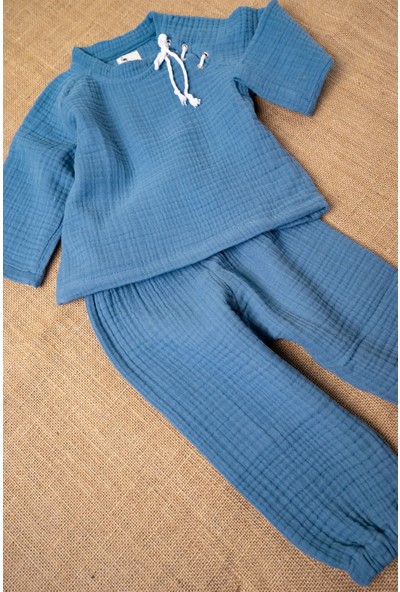 Puflingo 4 Kat Müslin Pijama Takımı Puflingo 4 Kat Müslin Pijama Takımı