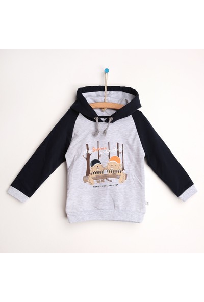 Babyz Kunduz Iki Ip Uzun Kol Modelli Yaka Tek Sweatshirt