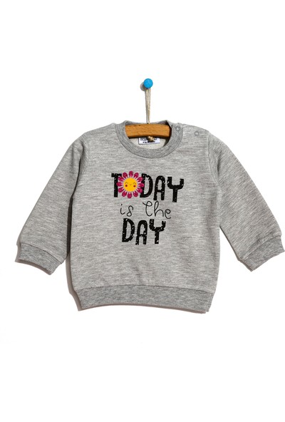 Hello Baby Basic Baskılı Sweatshirt