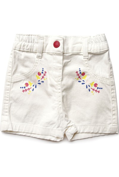 Hello Baby Basic Nakışlı Denim Şort