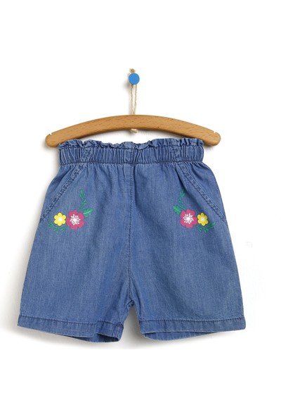 Hello Baby Basic Kız Bebek Nakışlı Dokuma Şort Hello Baby Basic Kız Bebek Nakışlı Dokuma Şort