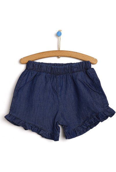 Hello Baby Basic Fırfırlı Denim Şort