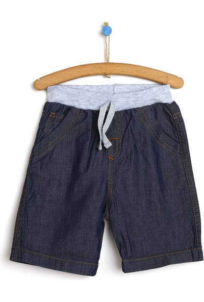 Hello Baby Basic Ribanalı Denim Şort