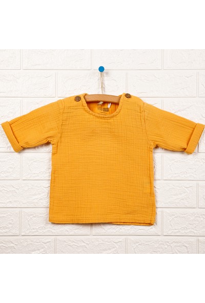 Hello Baby Basic Müslin Gömlek