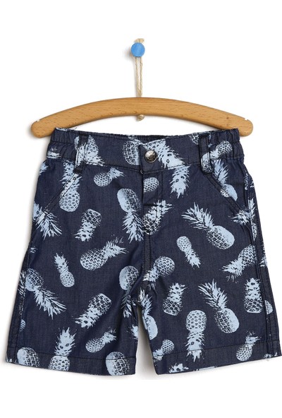 Hello Baby Basic Desenli Erkek Dokuma Şort Hello Baby Basic Desenli Erkek Dokuma Şort