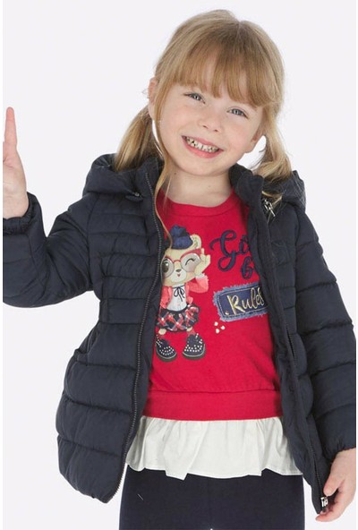 Mayoral 415 Kız Çocuk Sıcak Astarlı Basic Mont Lacivert