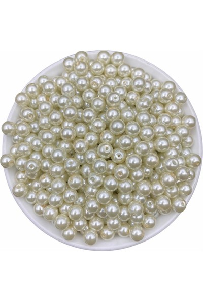 Hedef Bijuteri 50 gr 8mm Krem Cam Inci Boncuk ,takı Yapım Boncuğu (50GR,~70 Adet ) Hedef Bijuteri 50 gr 8mm Krem Cam Inci Boncuk ,takı Yapım Boncuğu (50GR,~70 Adet )