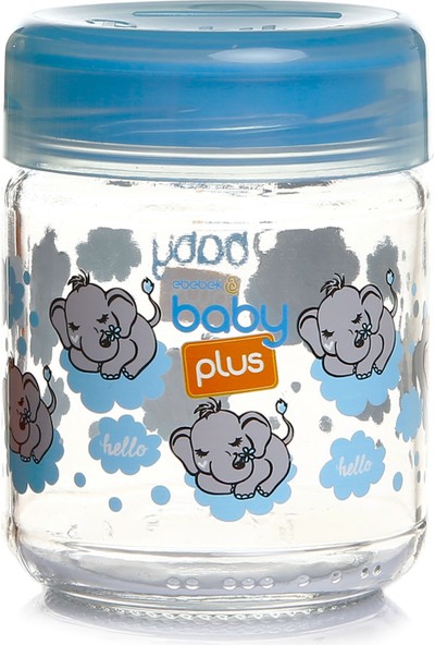 Baby Plus Cam Mama Kavanozu Mavi 200CC