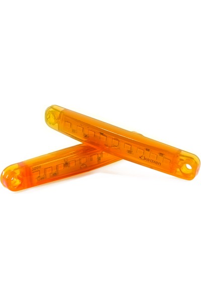 Waxen Parmak LED 9 LED Turuncu Lamba 12V 24V Su Geçirmez E9 Belgeli Yerli Üretim 10 Adet Waxen Parmak LED 9 LED Turuncu Lamba 12V 24V Su Geçirmez E9 Belgeli Yerli Üretim 10 Adet