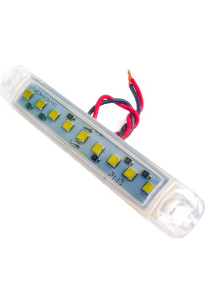 Waxen Parmak LED 9 LED Beyaz Lamba 12V 24V Su Geçirmez E9 Belgeli Yerli Üretim 10 Adet Waxen Parmak LED 9 LED Beyaz Lamba 12V 24V Su Geçirmez E9 Belgeli Yerli Üretim 10 Adet