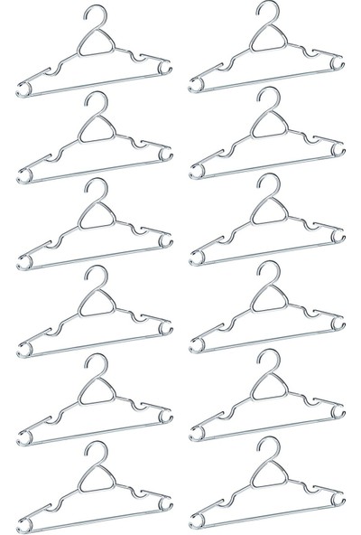 Maomao 12 Adet Şeffaf Çocuk Elbise Askısı