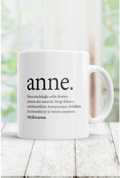 Kupgade Porselen - Anneye Özel Yazılı Kupa Bardak- Makinede Yıkanabilir Kupgade Porselen - Anneye Özel Yazılı Kupa Bardak- Makinede Yıkanabilir