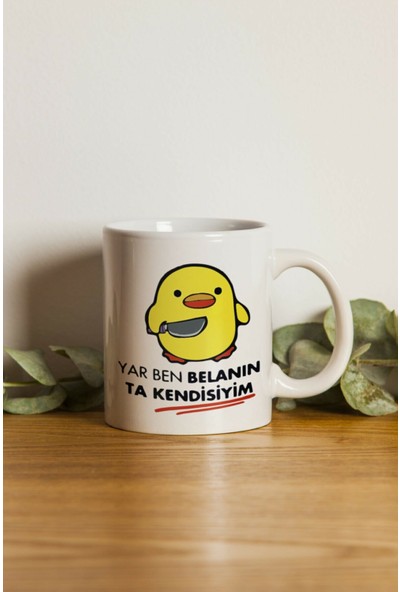 Kupgade Porselen - Yar Ben Belanın Ta Kendisiyim Motto Kupa Bardak- Makinede Yıkanabilir Kupgade Porselen - Yar Ben Belanın Ta Kendisiyim Motto Kupa Bardak- Makinede Yıkanabilir