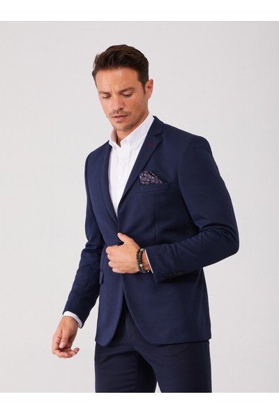 Dufy A.lacivert Erkek Ceket - Slım Fıt