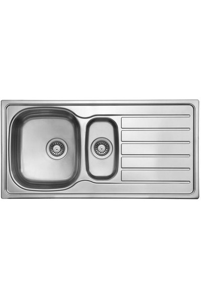 Ukinox Hypnos 100 Dekorlu Sağ Damlalıklı Evye