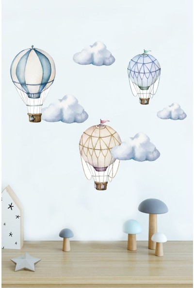 Duende Sticker Retro Hava Balonları Duvar Stickerı Duende Sticker Retro Hava Balonları Duvar Stickerı