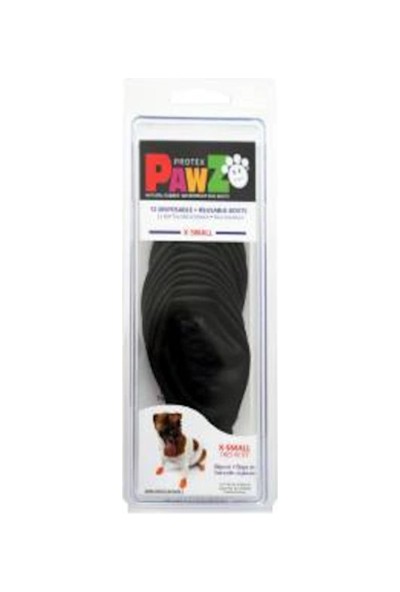 Pawz Siyah Köpek Galoşu X-Small 12 Li