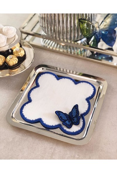 Evim Kokoş Mavi Kelebekli Kokety Peçetesi