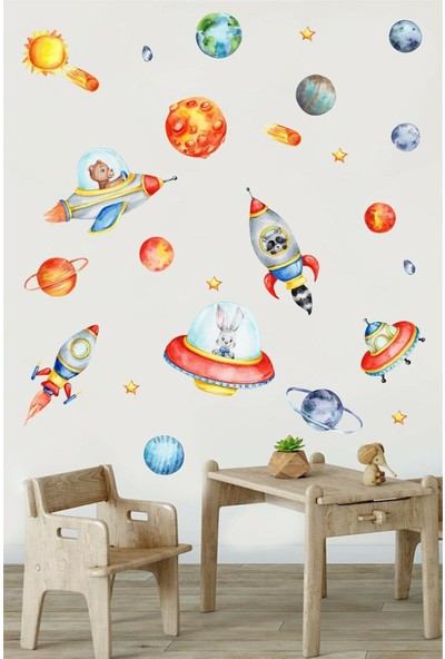 Duende Sticker Uzay Kaşifleri Duvar Stickerı