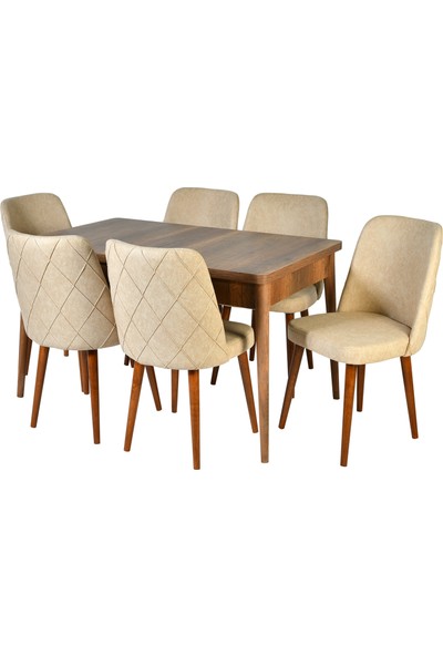 Aysa Mobilya Barok Açılır 6 Kişilik Ahşap Masa Takımı Aysa Mobilya Barok Açılır 6 Kişilik Ahşap Masa Takımı