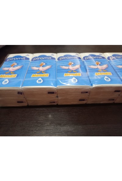Piramit Cep Mendil 10 Adet* 10 Lu Paket