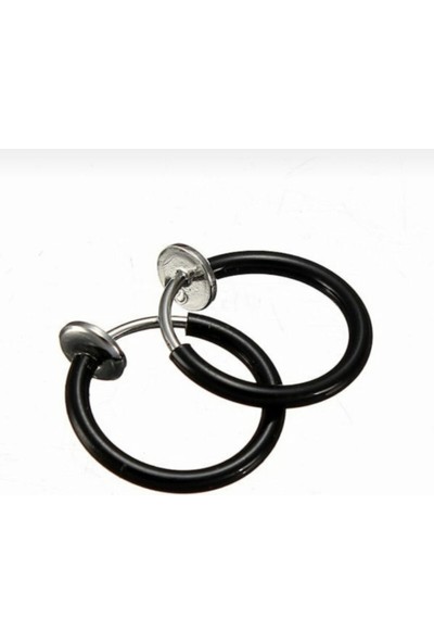 Yeşim Aksesuar Deliksiz Kulaklar Için Çelik Halka Sıkıştırmalı Kıkırdak Küpesi