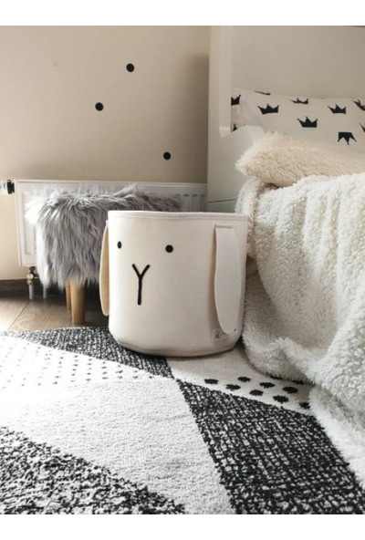 Woll Tasarım Sevimli Ekru Renk Bebek ve Çocuk Odası Oyuncak Kirli Sepeti 40X50 cm Büyük Boy Woll Tasarım Sevimli Ekru Renk Bebek ve Çocuk Odası Oyuncak Kirli Sepeti 40X50 cm Büyük Boy