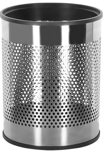 Ovata Paslanmaz Delikli Metal Çöp Kovası Ofis Ev Bahçe Çöp Kutusu Ovata Paslanmaz Delikli Metal Çöp Kovası Ofis Ev Bahçe Çöp Kutusu