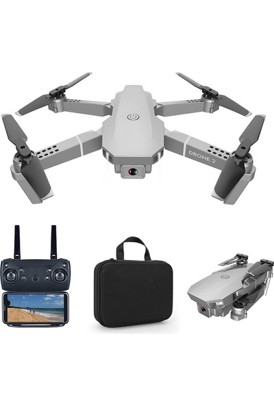 Dake E68 Pro Ultra Dirençli LED Aydınlatmalı Katlanır Drone Seti - Gri (Yurt Dışından) Dake E68 Pro Ultra Dirençli LED Aydınlatmalı Katlanır Drone Seti - Gri (Yurt Dışından)