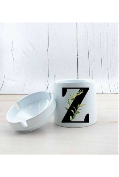 Mavera Dükkan Z Harf Yapraklı Seramik Küllük Mavera Dükkan Z Harf Yapraklı Seramik Küllük