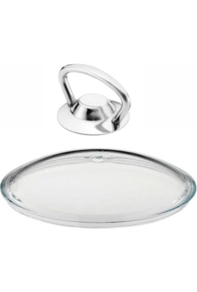 Karaca Pyrex 26 cm Cam Kapak ve Metal Kulp Karaca Pyrex 26 cm Cam Kapak ve Metal Kulp