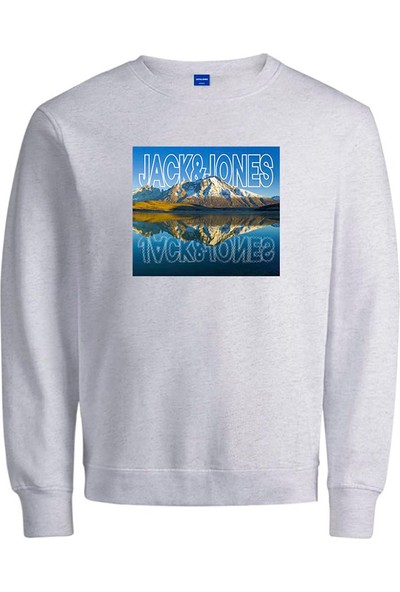 Jack & Jones Jack Jones Jorbents Erkek Gri/beyaz Sweat