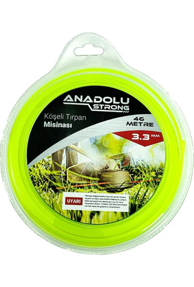 Anadolu Strong Anadolustrong Tırpan Motoru 46 Metre 3.3mm Üstün Kalite 6 Köşeli Misina Anadolu Strong Anadolustrong Tırpan Motoru 46 Metre 3.3mm Üstün Kalite 6 Köşeli Misina
